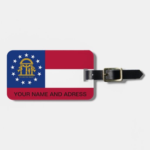 Luggage Tag with Flag of Georgia, USA | Zazzle
