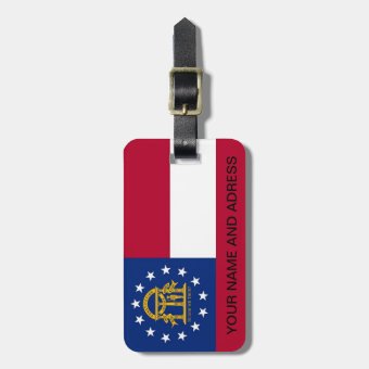 Luggage Tag with Flag of Georgia, USA | Zazzle