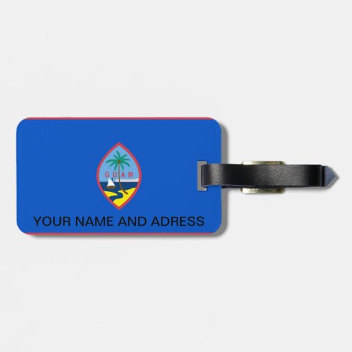 Luggage Tag with Flag of Guam, USA | Zazzle