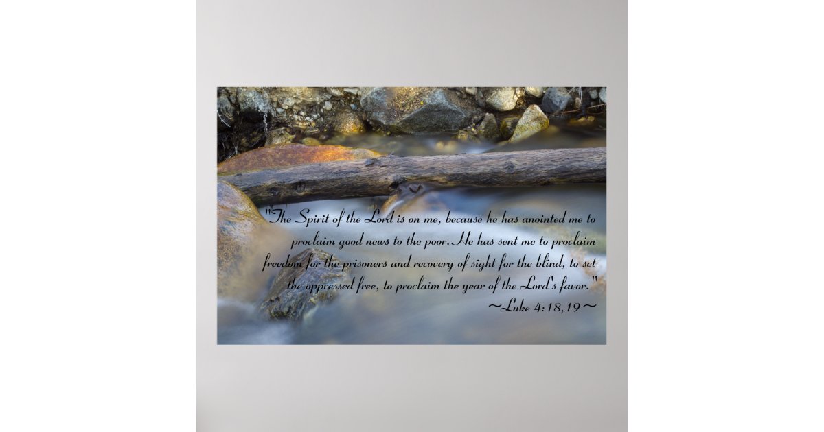 Luke 4:18-19 Poster | Zazzle