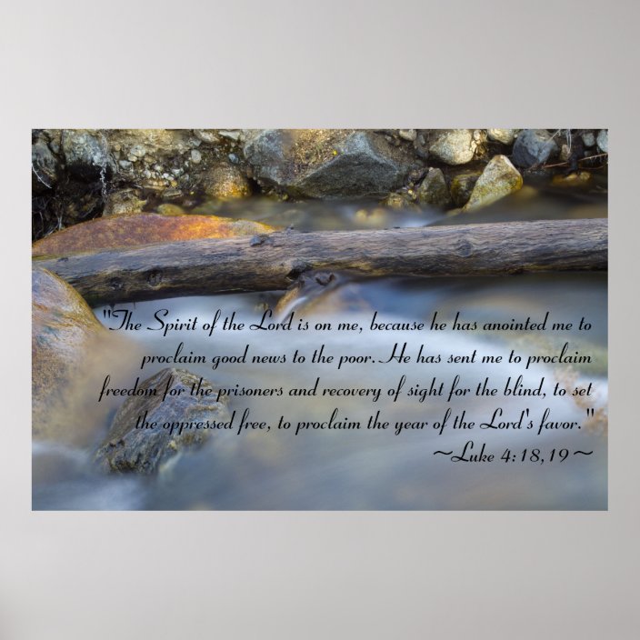 Luke 4:18-19 Poster | Zazzle.com