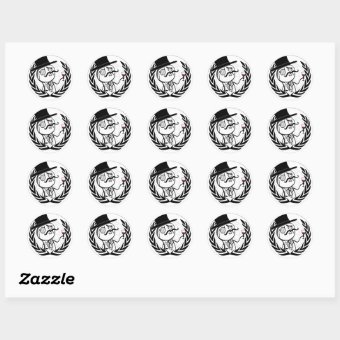 LulzSec Anonymous Logo Classic Round Sticker | Zazzle