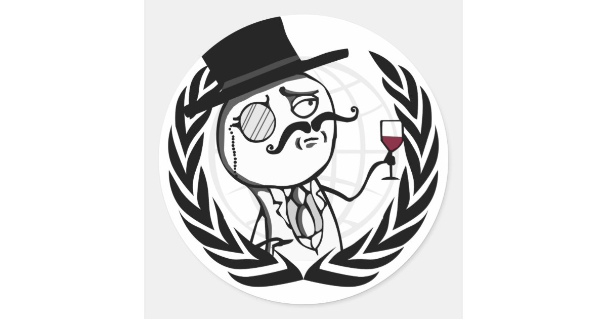 LulzSec Anonymous Logo Classic Round Sticker | Zazzle.com