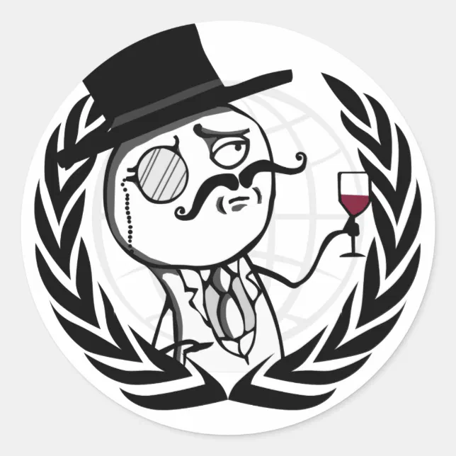 LulzSec Anonymous Logo Classic Round Sticker | Zazzle