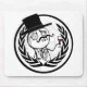 LulzSec Anonymous Logo Mouse Pad | Zazzle