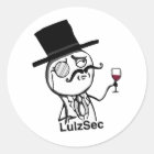 LulzSec Anonymous Logo Classic Round Sticker | Zazzle.com