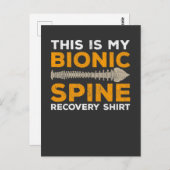Lumbar Surgery Recovery Spinal Fusion Bionic Spine Postcard | Zazzle