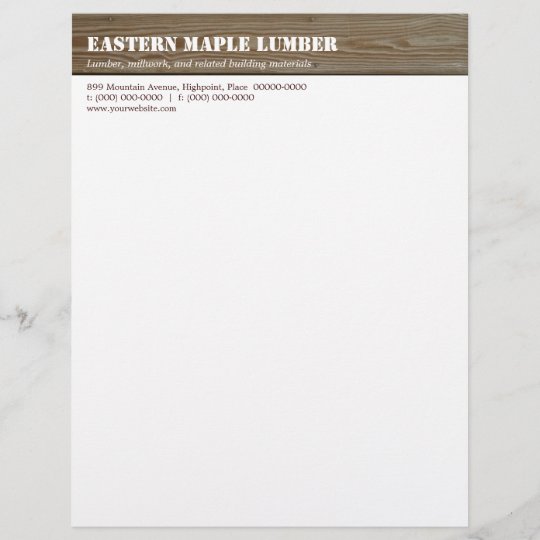 Lumber Business Letterhead | Zazzle.com