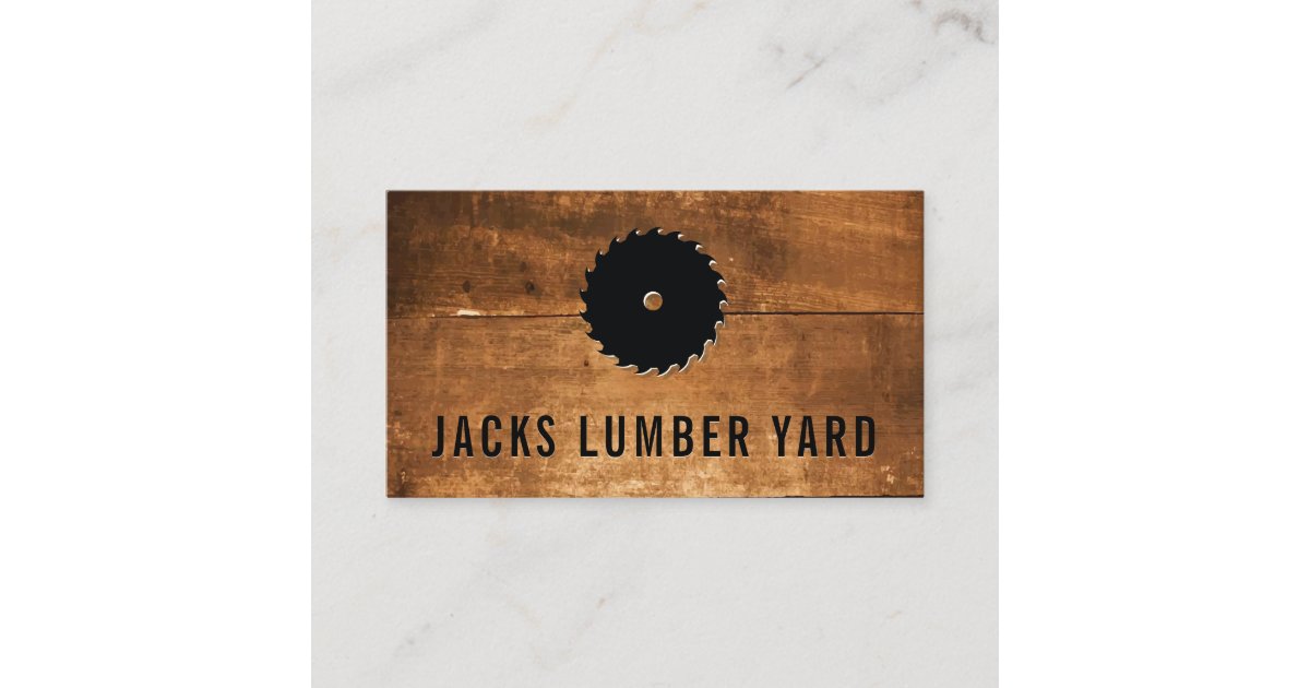 Lumber Saw | Wood Panel Business Card | Zazzle