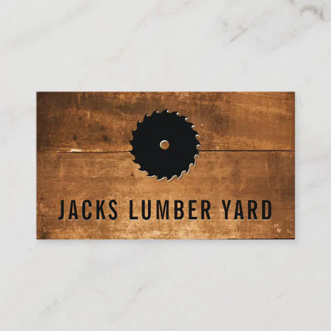 Lumber Saw | Wood Panel Business Card | Zazzle