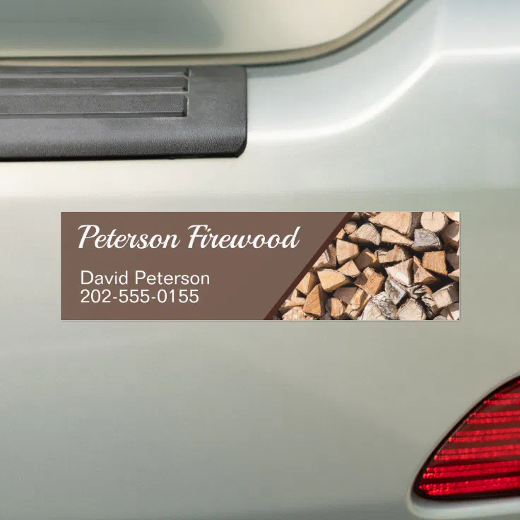 Lumber Timber Yard Firewood Business Bumper Sticker | Zazzle