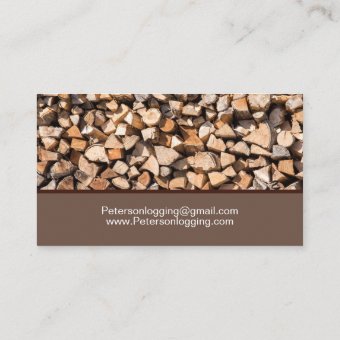 Lumber Timber Yard Firewood Business Card | Zazzle