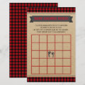 Lumberjack Baby Shower Bingo Card | Zazzle