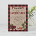 Lumberjack Birthday Invitation | Zazzle