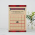 Lumberjack Boys Baby Shower Bingo Card | Zazzle
