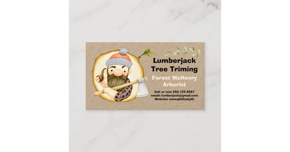 lumberjack business cards | Zazzle