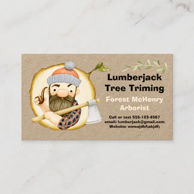 lumberjack business cards | Zazzle