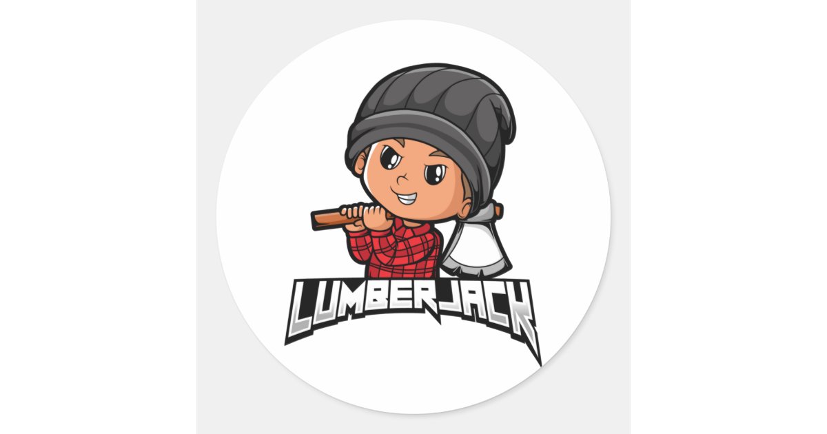 Lumberjack Classic Round Sticker | Zazzle