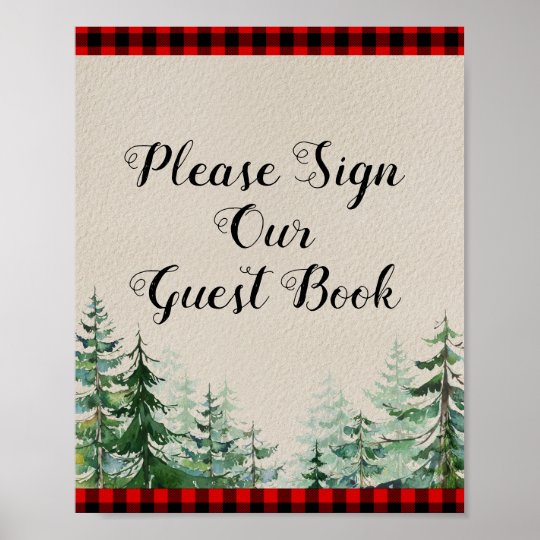Lumberjack Forest Please Sign our Guest | Zazzle.com