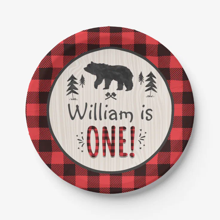 Lumberjack Paper Plate 7" Paper Plate | Zazzle