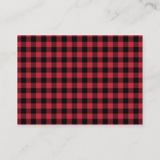 Lumberjack Red Flannel Books for Baby Insert Card | Zazzle