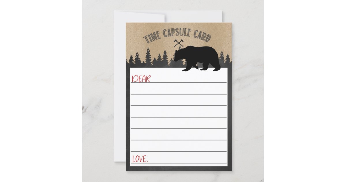Lumberjack time capsule card | Zazzle
