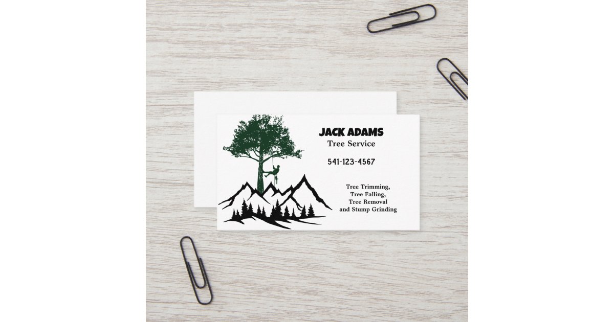 Lumberjack Tree Service Business Card | Zazzle