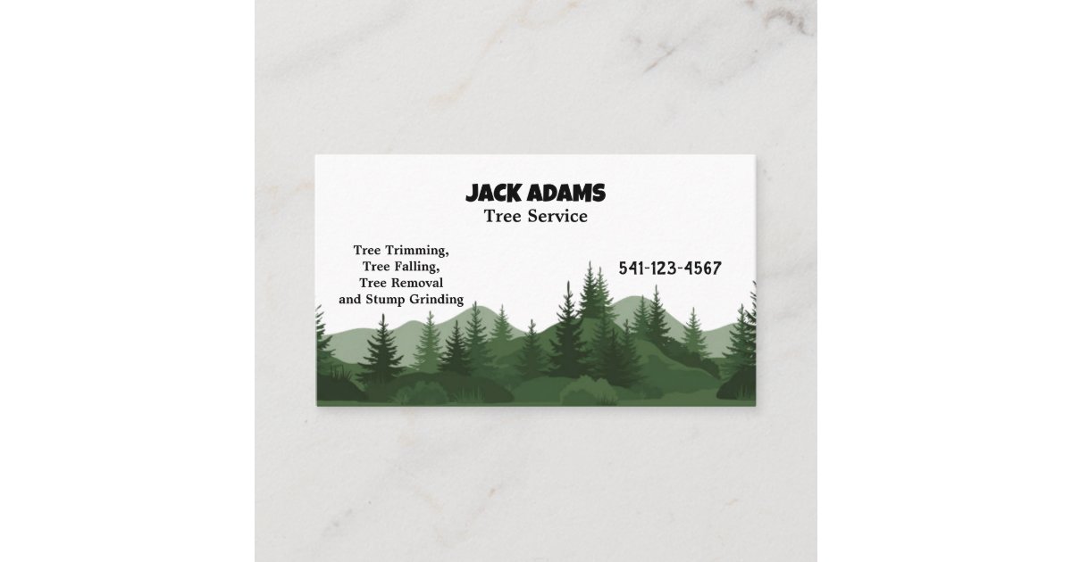 Lumberjack Tree Service Business Card | Zazzle