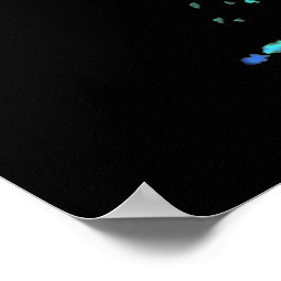 Luminescent Blue Tree Poster | Zazzle