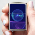 Luminous Blue Purple Dream Abstract Fractal Art Zippo Lighter | Zazzle
