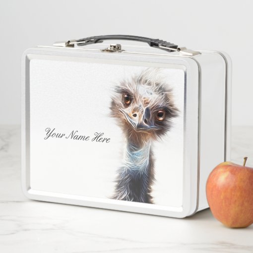 Luminous Emu Bird Art Metal Lunch Box | Zazzle