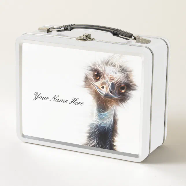 Luminous Emu Bird Art Metal Lunch Box | Zazzle