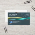 Luminous Global Sales Import Export Waves Business Card | Zazzle