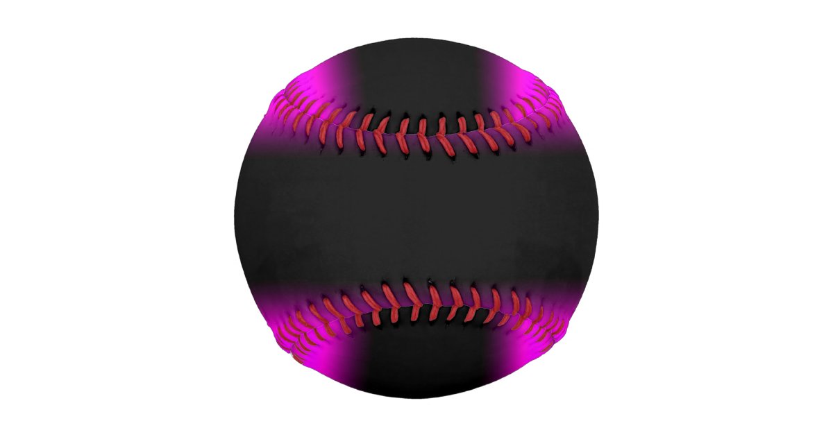 Luminous Pinkish Purple and Black Ombre Baseball | Zazzle