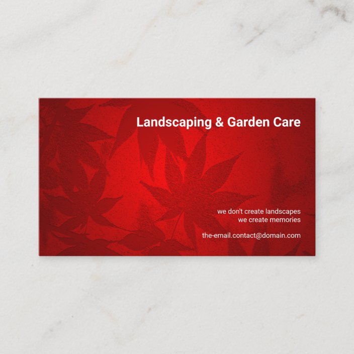 Luminous Red Maple Leaf Landscape Business Card | Zazzle.com