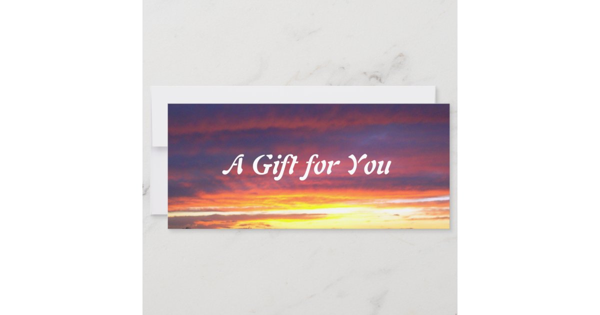 Luminous Sunset gift certificate template | Zazzle