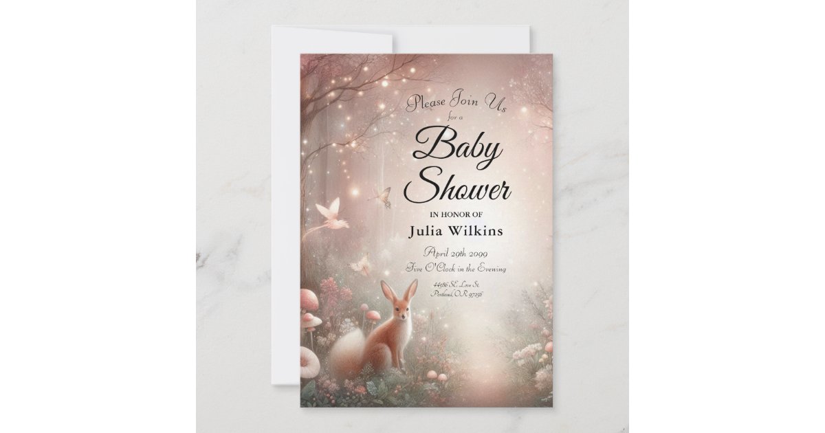 Luminous Woodland Realm of Sparkle and Bloom Invitation | Zazzle