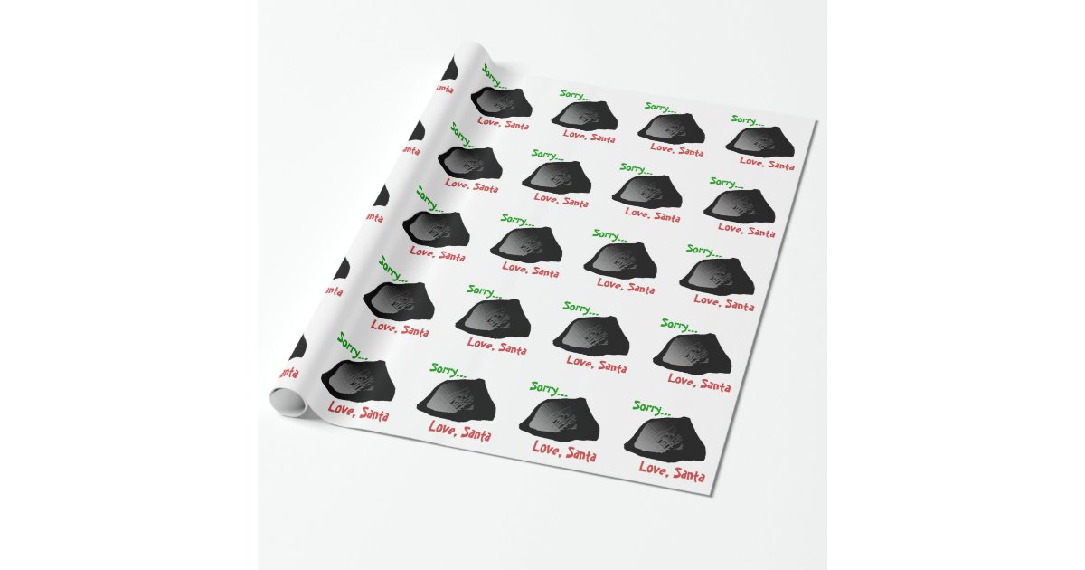 Lump of Coal wrapping paper | Zazzle