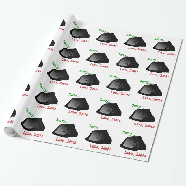 Lump of Coal wrapping paper | Zazzle