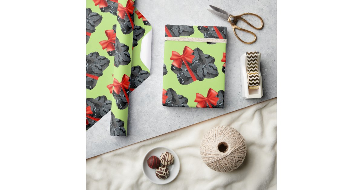 Lump of Coal Wrapping Paper | Zazzle