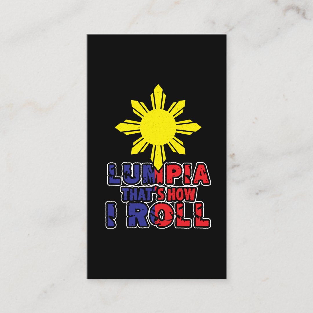 Lumpia - That's How I Roll Philippines Spring Roll Business Card | Zazzle