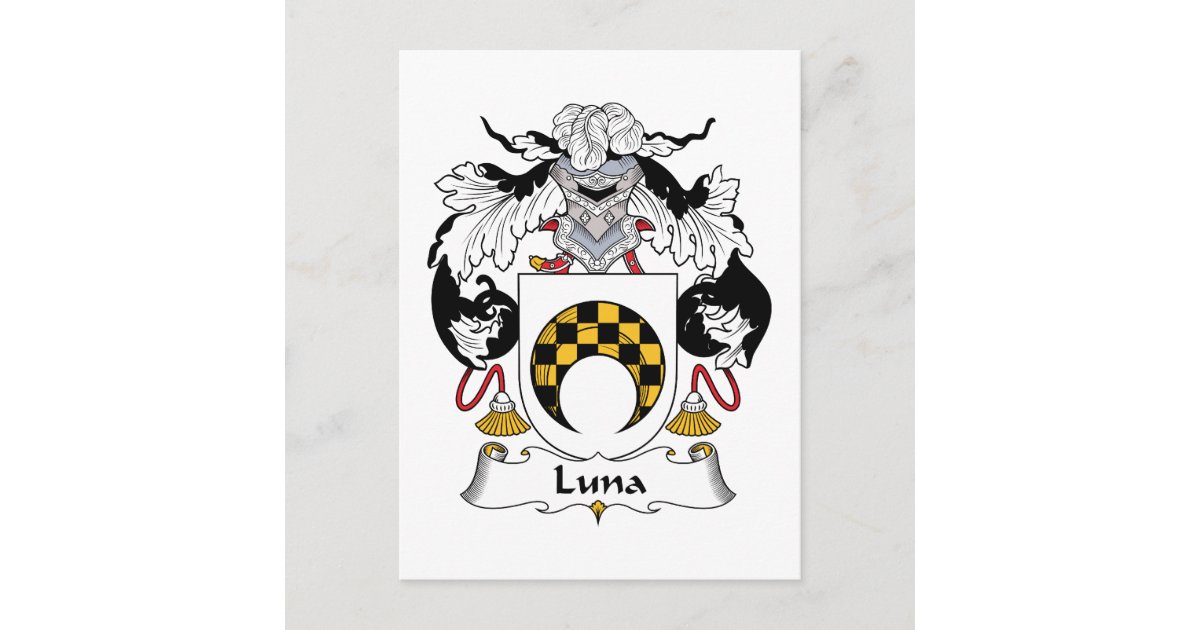 Luna Family Crest Postcard | Zazzle