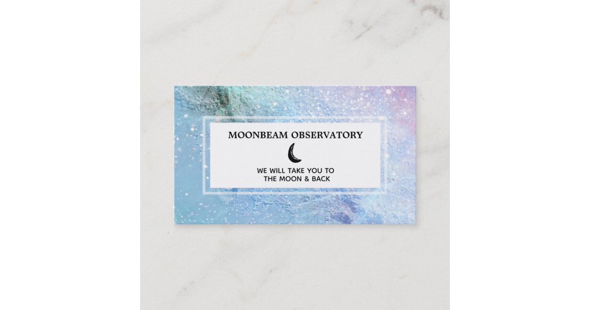 Luna Pastel Moon Lunar Surface Business Card | Zazzle