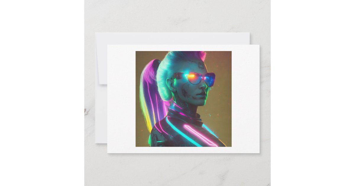 Luna: The Cyberpunk Technomancer Invitation | Zazzle
