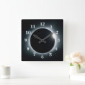 Lunar Eclipse Images Pics of Lunar Eclipse Photo Square Wall Clock | Zazzle