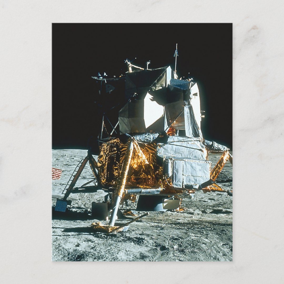 Lunar Module on the Moon Postcard | Zazzle