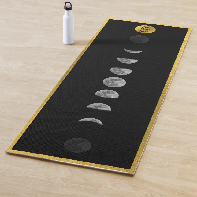 Lunar Moon Phases Studio Instructor Business Logo Yoga Mat | Zazzle