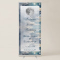 Lunar Night Sky Wedding Welcome Retractable Banner | Zazzle