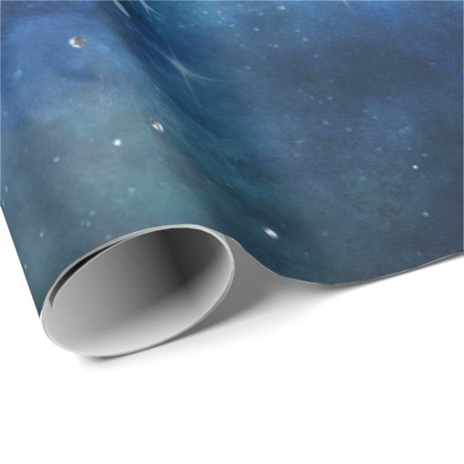 Lunar Sky Full Moon Celestial Galaxy Stars Wedding Wrapping Paper | Zazzle