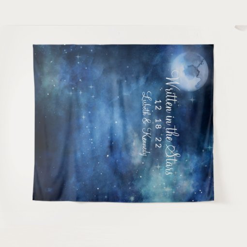 Lunar Sky Full Moon Wedding Photo Booth Backdrop | Zazzle